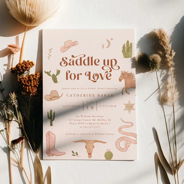Saddle Up Western Bridal Shower Invitation | Zazzle