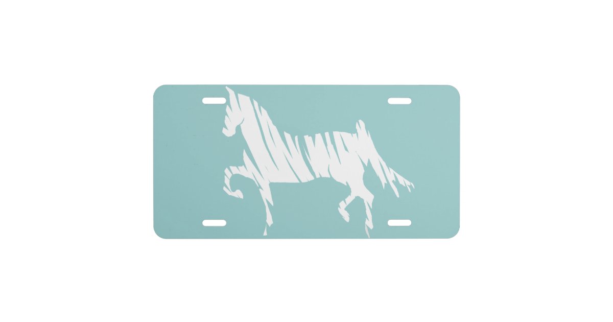 Saddlebred Horse Art License Plate | Zazzle
