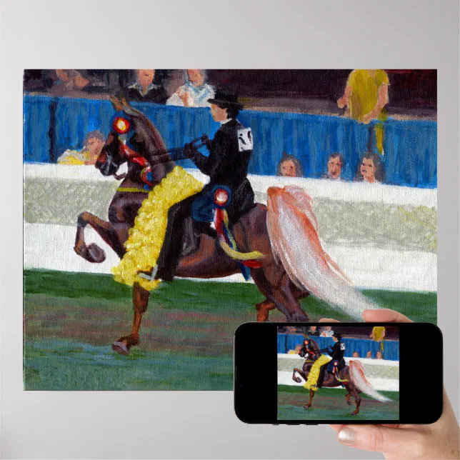 Saddlebred The Winning Pass Horse Portrait Poster | Zazzle