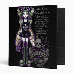 "Sadie" Gothic Emo Fairy Art Binder | Zazzle