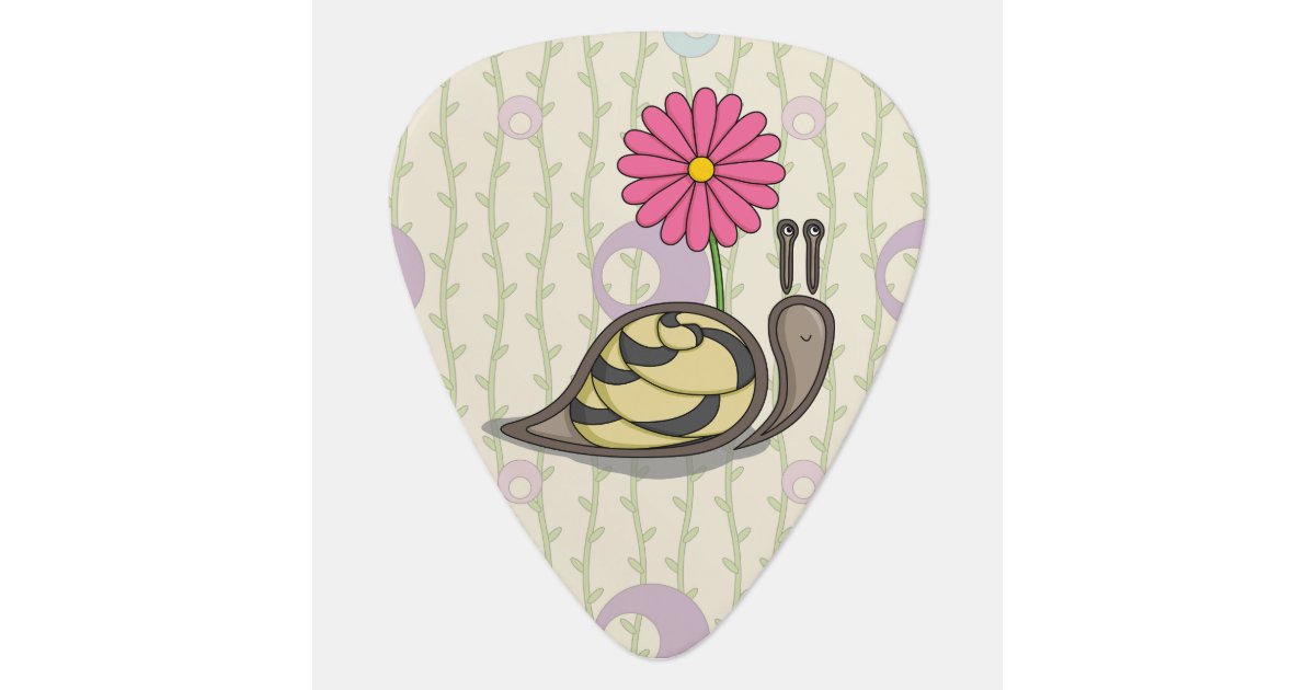 Sadie the Snail Guitar Pick | Zazzle