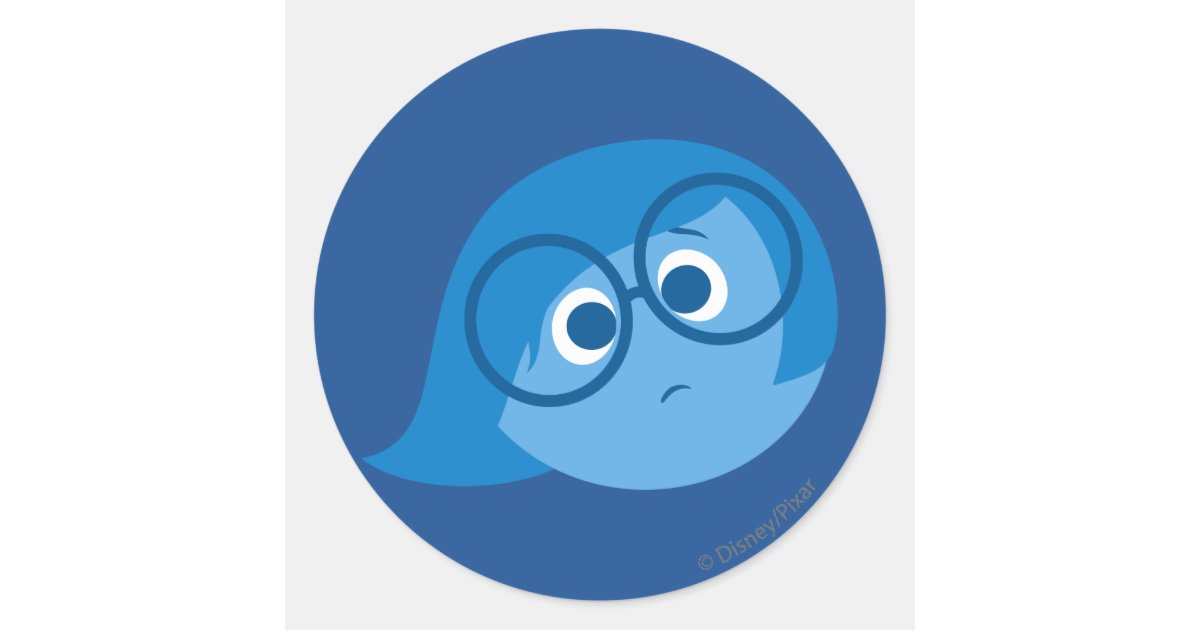 Sadness 2 classic round sticker | Zazzle