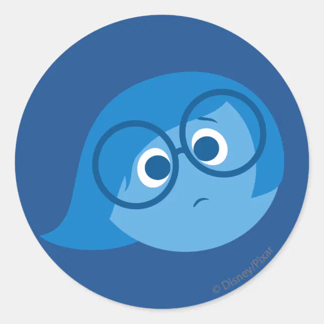 Sadness 2 classic round sticker | Zazzle