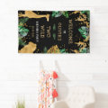 Safari 2nd Birthday Party Green Gold Black Welcome Banner | Zazzle