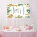 Safari 2nd Birthday Party Green Gold Welcome Banner | Zazzle