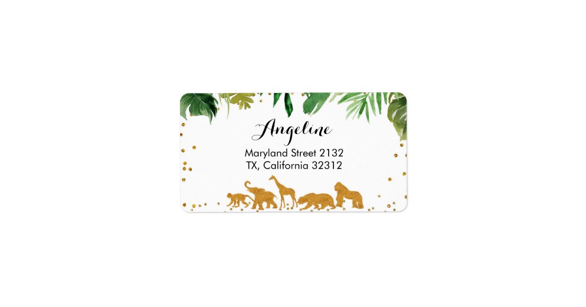 Safari animal Address Label | Zazzle