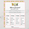 Safari Animal Baby Shower Whats In Your Purse Game | Zazzle