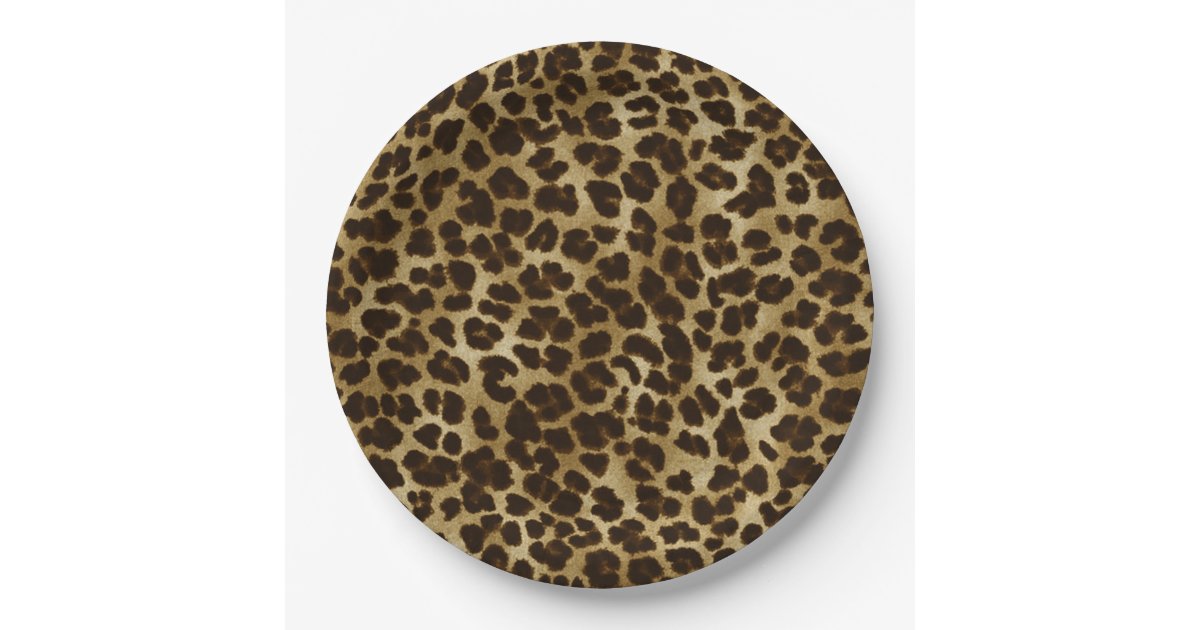 Safari Animal Print Leopard Cheetah Paper Plates | Zazzle