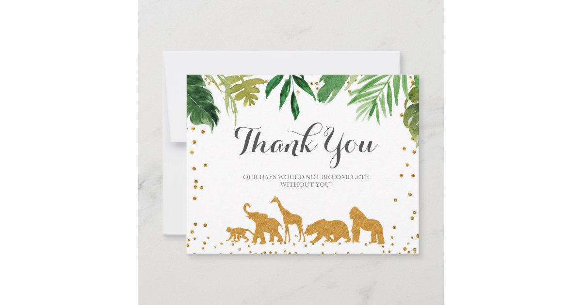 Safari animal Thank You Card . | Zazzle