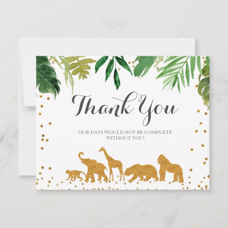 Safari animal Thank You Card . | Zazzle