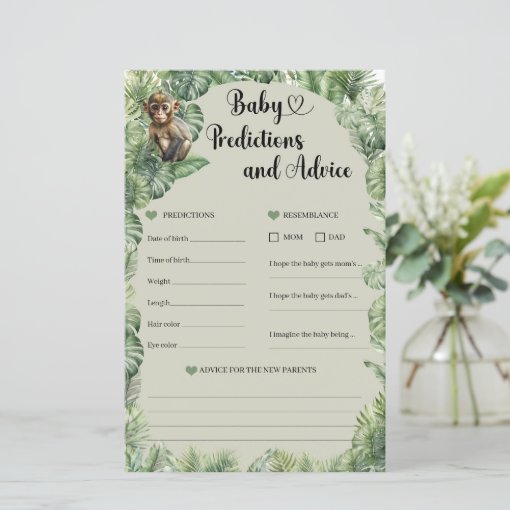 Safari Animals Baby Predictions and Advice GAME | Zazzle