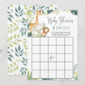 Safari animals baby shower bingo game invitation | Zazzle