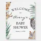 Safari Animals Giraffe Zebra Welcome Sign | Zazzle