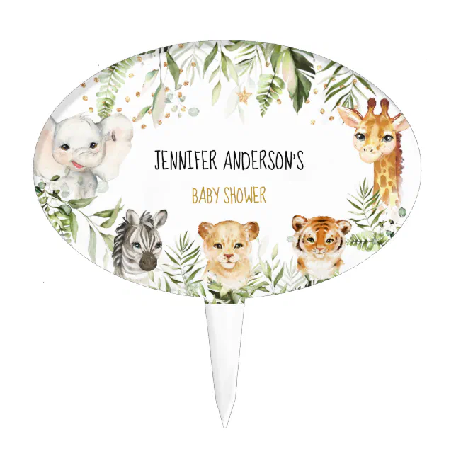 Safari Baby Wild Animals Cake Pick | Zazzle