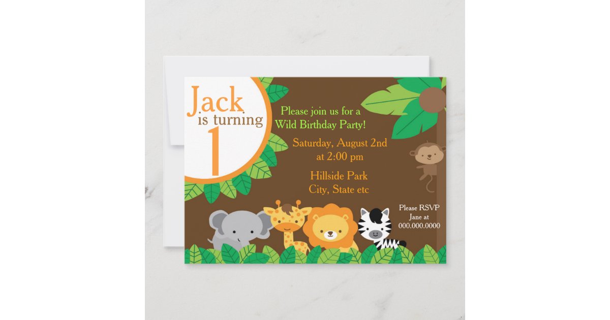 Safari Birthday Invite | Zazzle