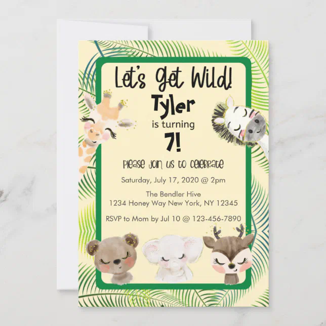 Safari Birthday Party Invitation | Zazzle