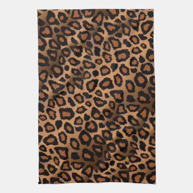 Safari Brown Leopard Animal Print Towel | Zazzle