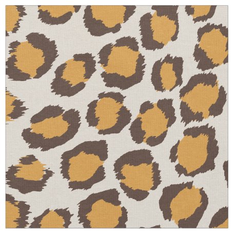Safari chic neutral brown beige cheetah print fabric | Zazzle