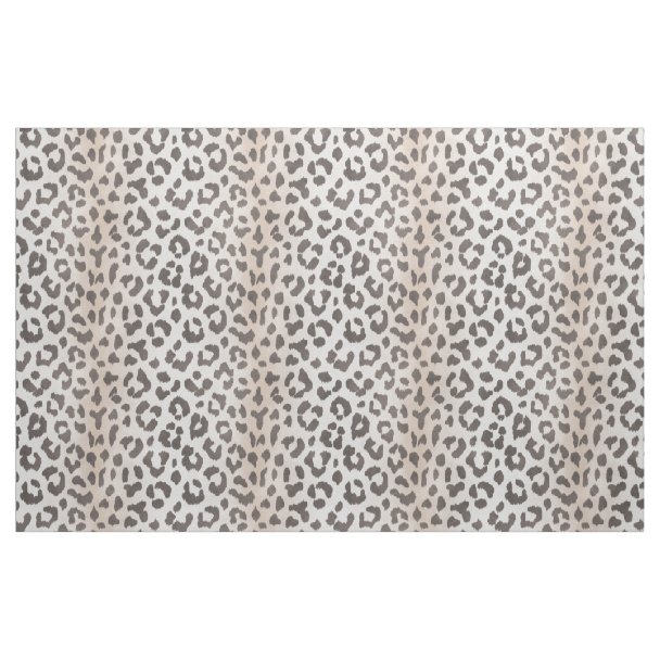 Safari chic neutral brown beige cheetah print fabric | Zazzle