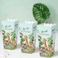 Safari Jungle Animals Wild 1st Birthday Popcorn Favor Boxes | Zazzle