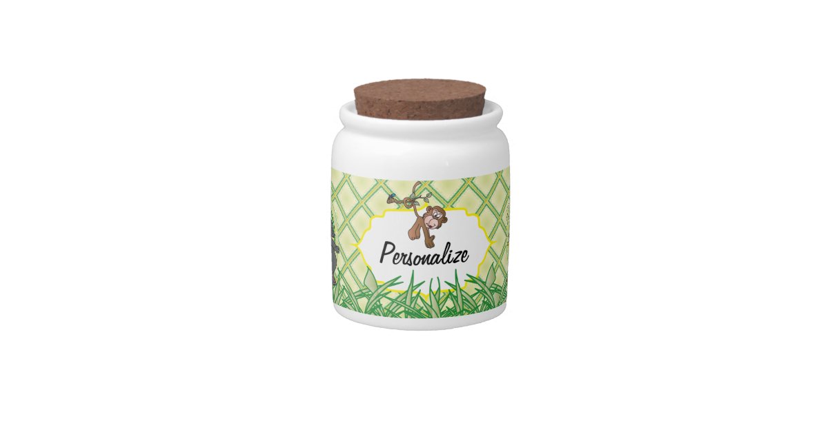 Safari Jungle Baby Animals Candy Jar | Zazzle