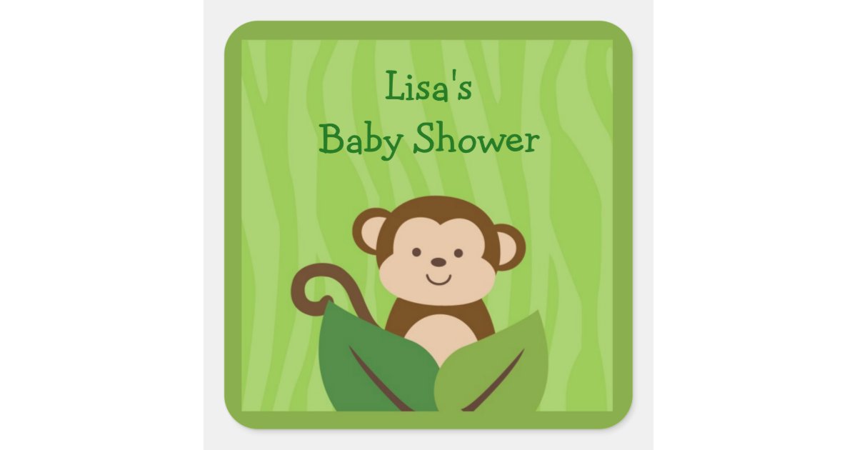 Safari Jungle Monkey Stickers Labels | Zazzle