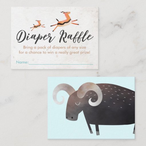 Safari & Jungle Theme Diaper Raffle Enclosure Card | Zazzle