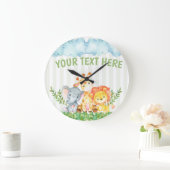 safari jungle zoo animal bedroom clock | Zazzle