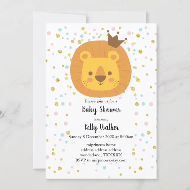 safari lion jungle lion, animal illustration invitation | Zazzle