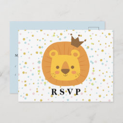 safari lion jungle lion, animal illustration invitation postcard | Zazzle