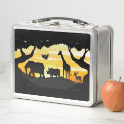 Safari Metal Lunch Box | Zazzle