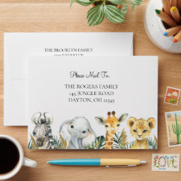 Safari Party Envelopes | Zazzle