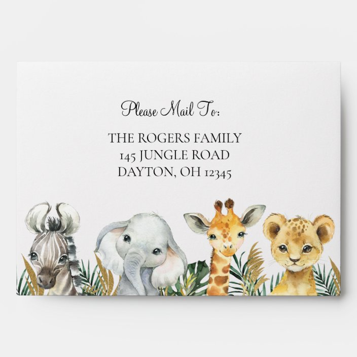 Safari Party Envelopes | Zazzle.com