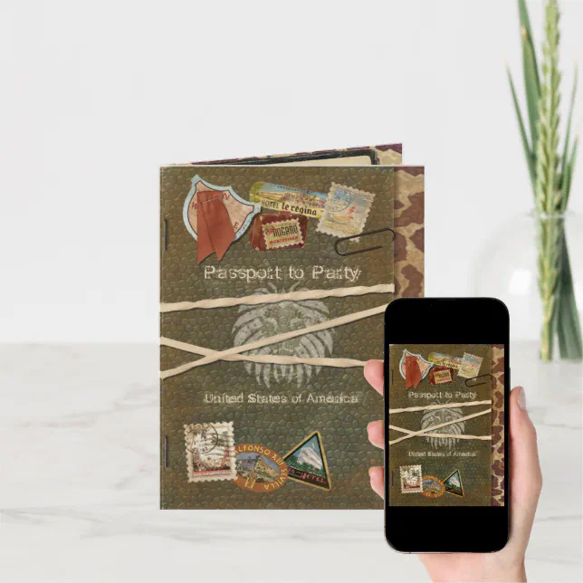 Safari Passport Invitation | Zazzle