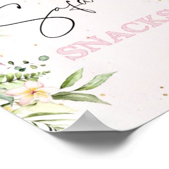 Safari snacks birthday food table poster | Zazzle