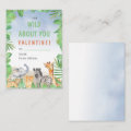Safari Theme I Am Wild About You Valentine's Day Note Card | Zazzle