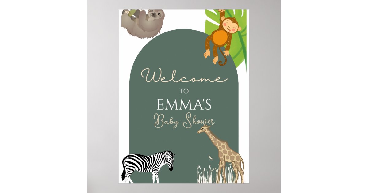 Safari Themed Welcome Sign | Zazzle