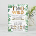 Safari Two Wild Birthday Jungle Party Invitation | Zazzle