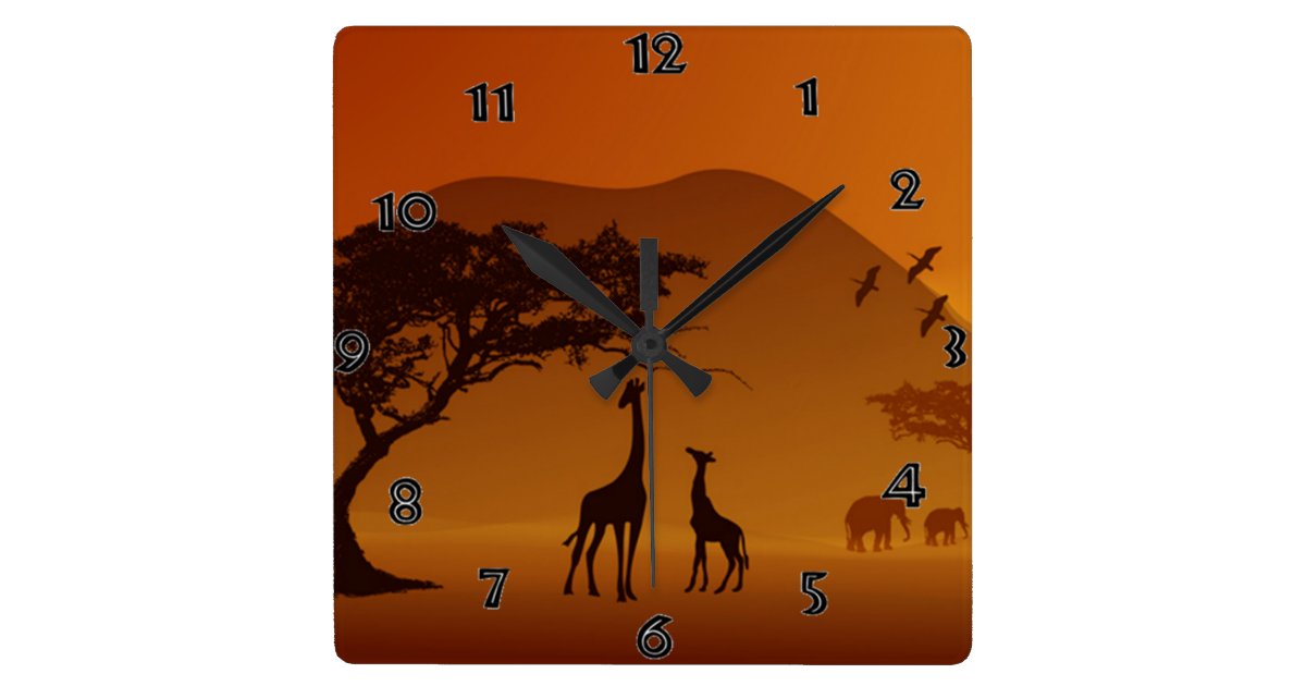 Safari Wall Clock | Zazzle.com