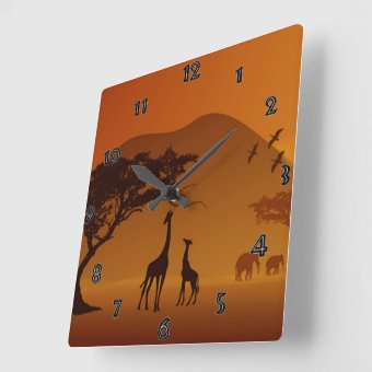 Safari Wall Clock | Zazzle