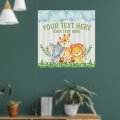 Safari Zoo Animal Poster Wall Decoration | Zazzle