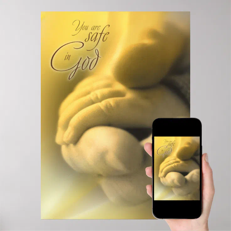 SAFE IN GOD - Christian Religious Poster | Zazzle