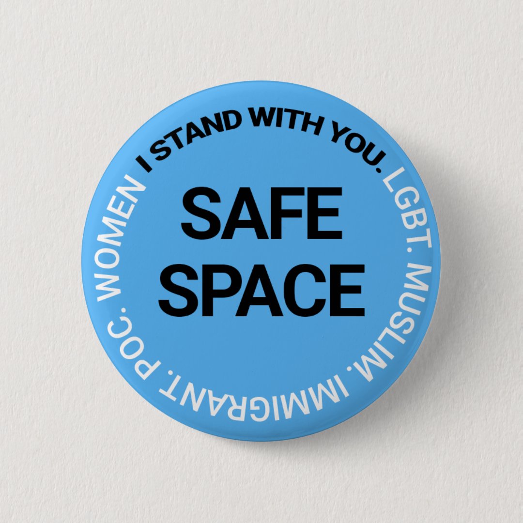 Safe Space for Everyone Button | Zazzle