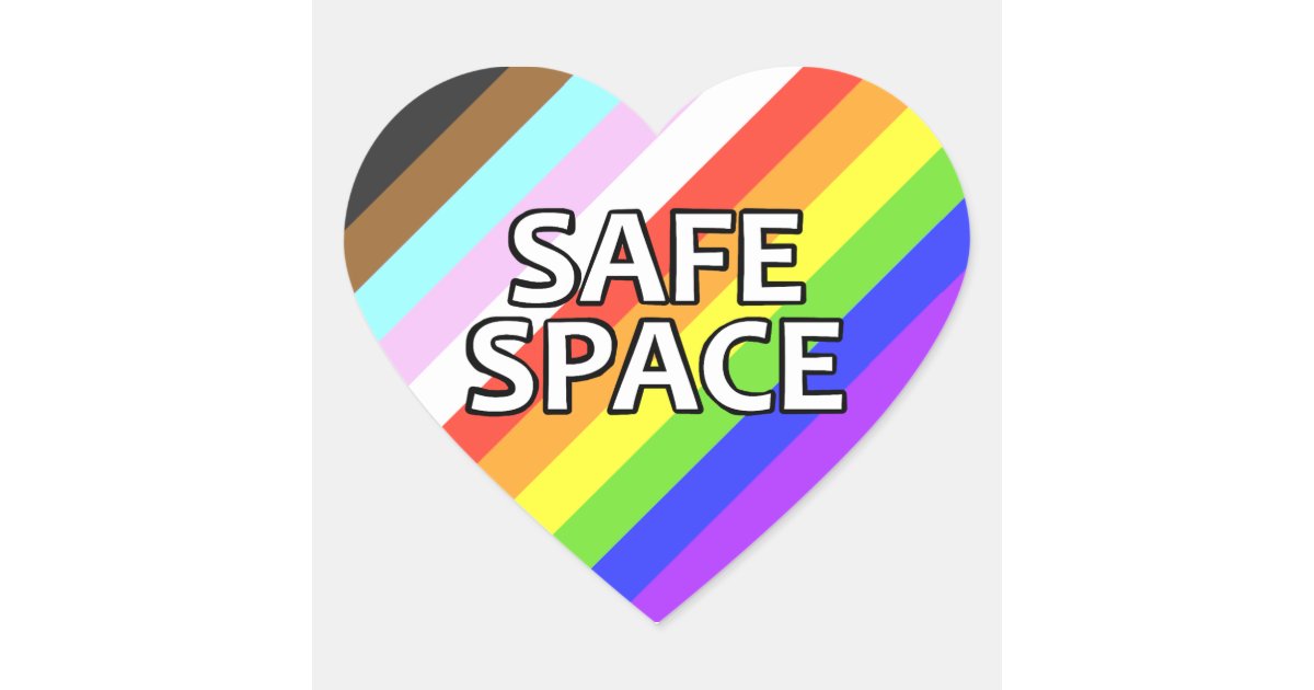 Safe Space Heart Sticker Sheet | Zazzle