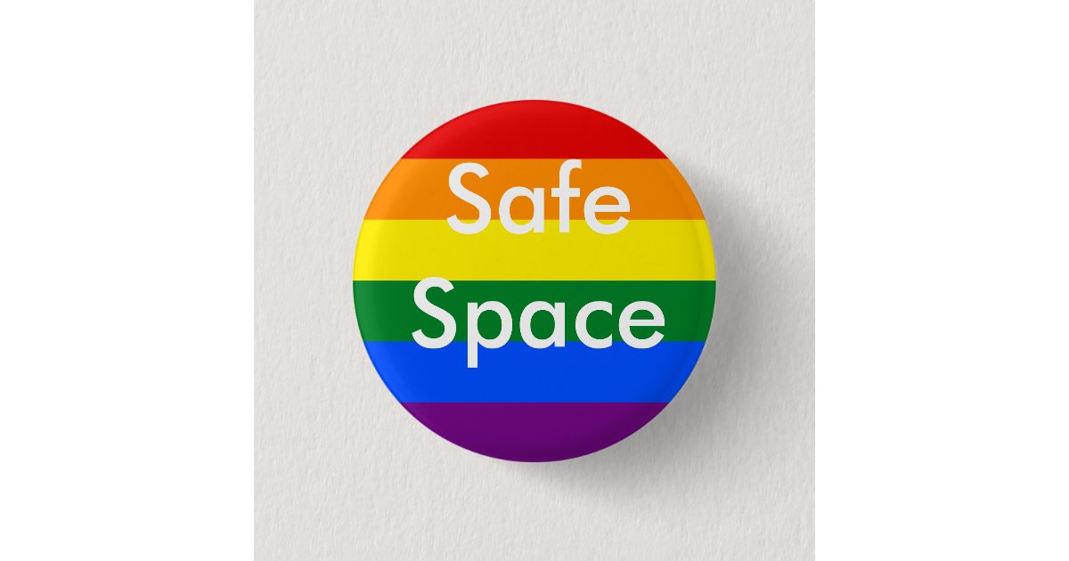 Safe Space Rainbow Pin | Zazzle