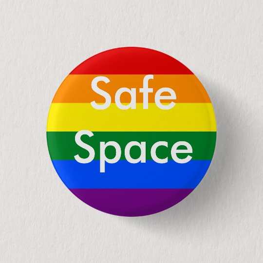 Safe Space Rainbow Pin | Zazzle.com