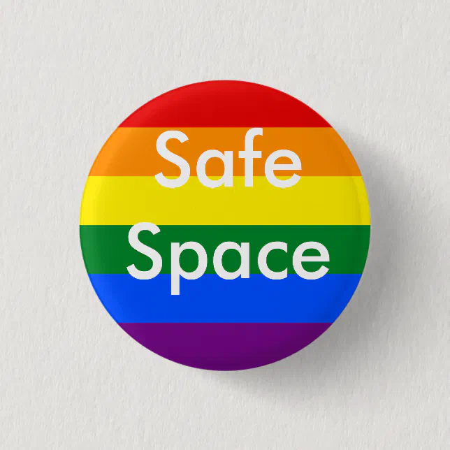 Safe Space Rainbow Pin | Zazzle
