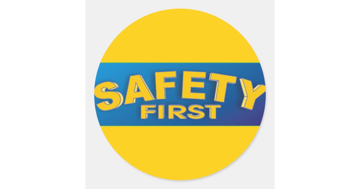 Safety 1st classic round sticker | Zazzle