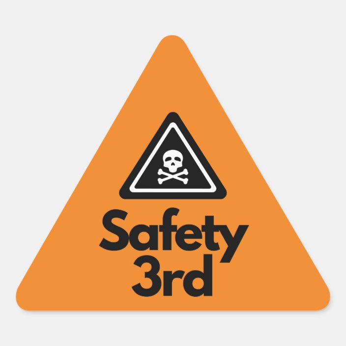 Safety 3rd Sticker | Zazzle.com