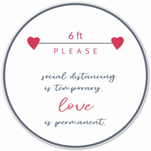 Safety 6 ft distance covid -19 floor marker store sticker | Zazzle